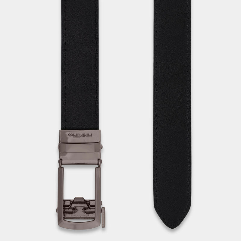 Gunmetal Women’s Belt | Adjustable Leather Ratchet Belt – Minimum Co.