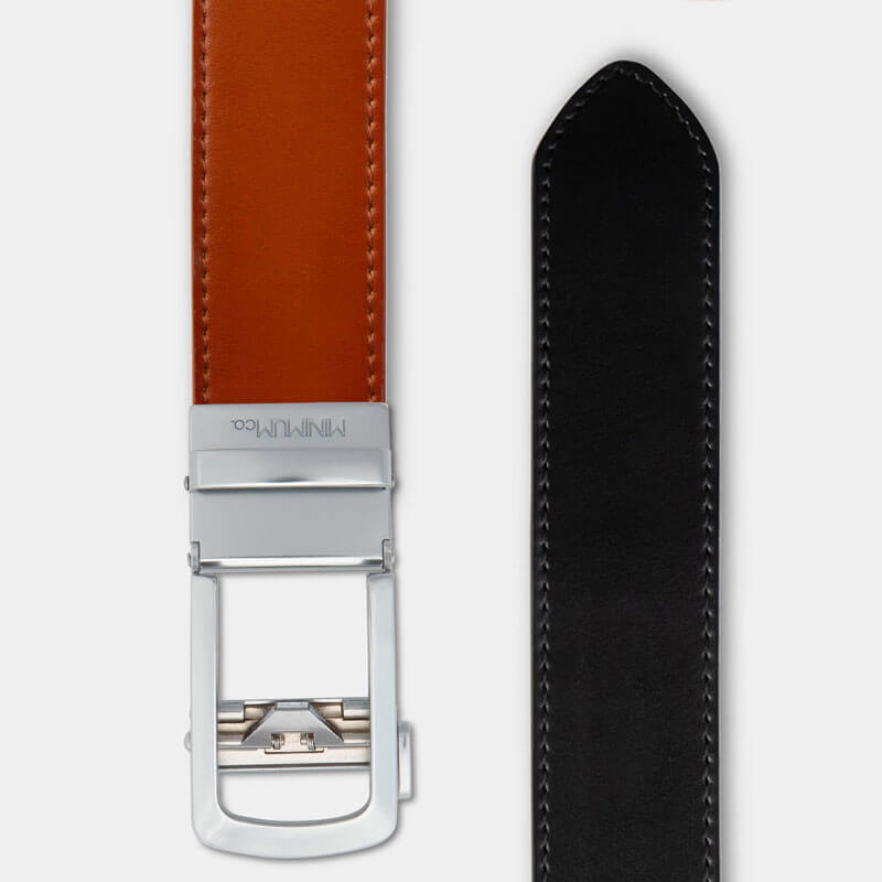 Matte Silver | Genuine Leather Belt Classic Bundle